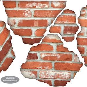 Brick Breakaway Faux Brick Decals Removable & Reusable Brick Peel and ...