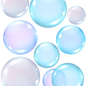 Big Bubbles Decals, Bubble Wall Stickers, Bathroom Wall Decals, Fabric ...
