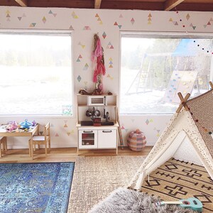 Triangle Wall Decals 96 Mini Pastel Triangle Wall Decal Fabric Matte ...