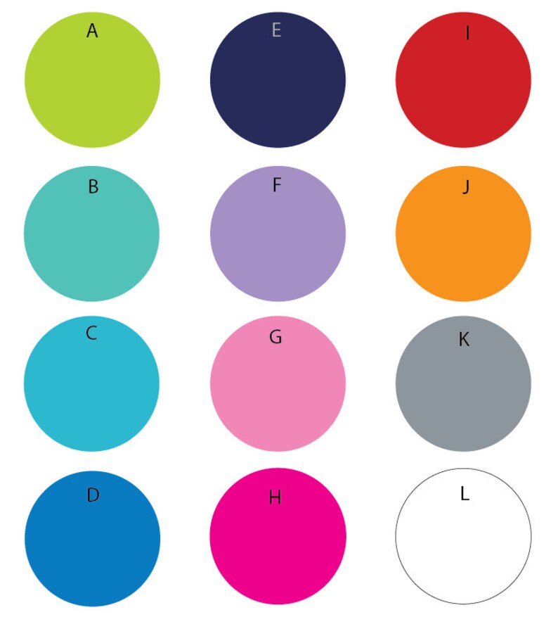 23 Multi Size Polka Dot Wall Decals in 12 Colors, Removable and ...