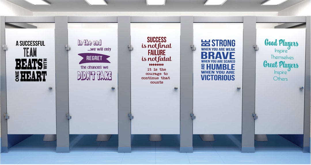 5 Inspirational Sports Quotes, Self Confidence Quotes, School Bathroom ...