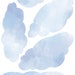 Large Blue Clouds Wall Decals Watercolor Cloud Wall Stickers - Etsy