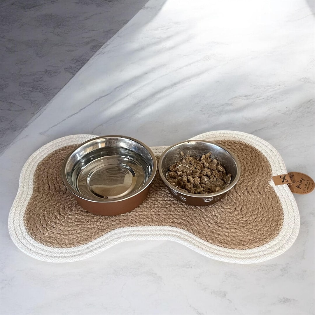 Dog Food Placemat Waterproof Pet Mat for Dog Bowls Non-slip Feeding Mat ...