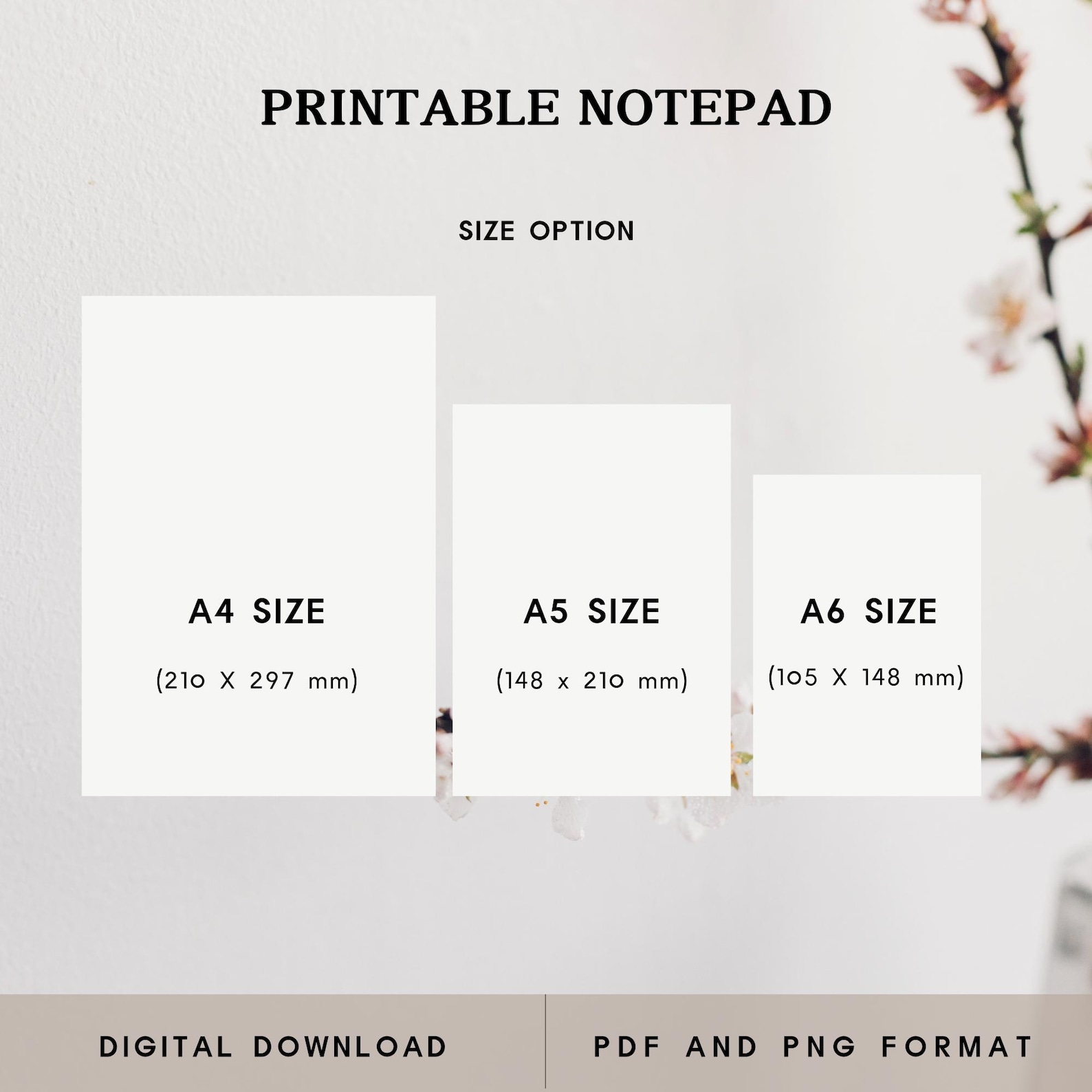 Printable Notepad, Beige Aesthetic Girl Notepad, Printable Stationary ...