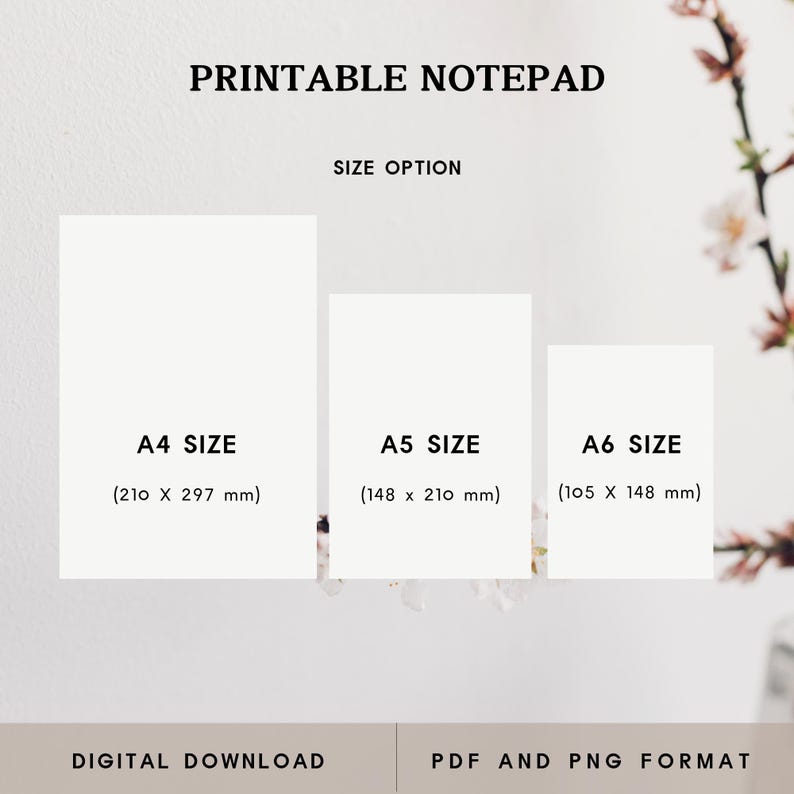 Printable Notepad, Beige Aesthetic Girl Notepad, Printable Stationary ...