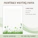 Printable Stationary, Greenfield Writing Paper, Printable Writing Paper ...