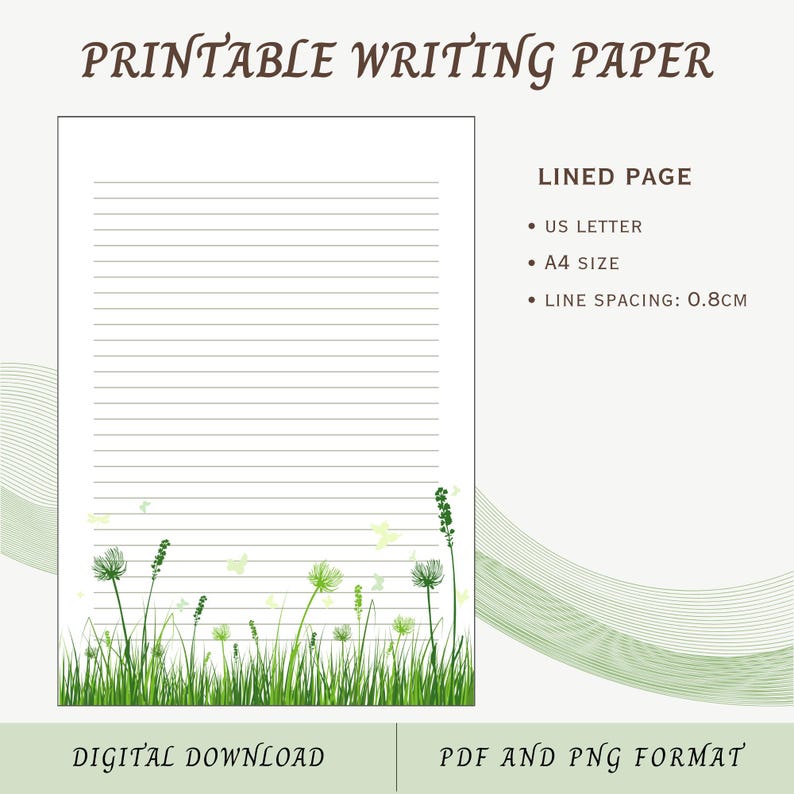 Printable Stationary, Greenfield Writing Paper, Printable Writing Paper ...
