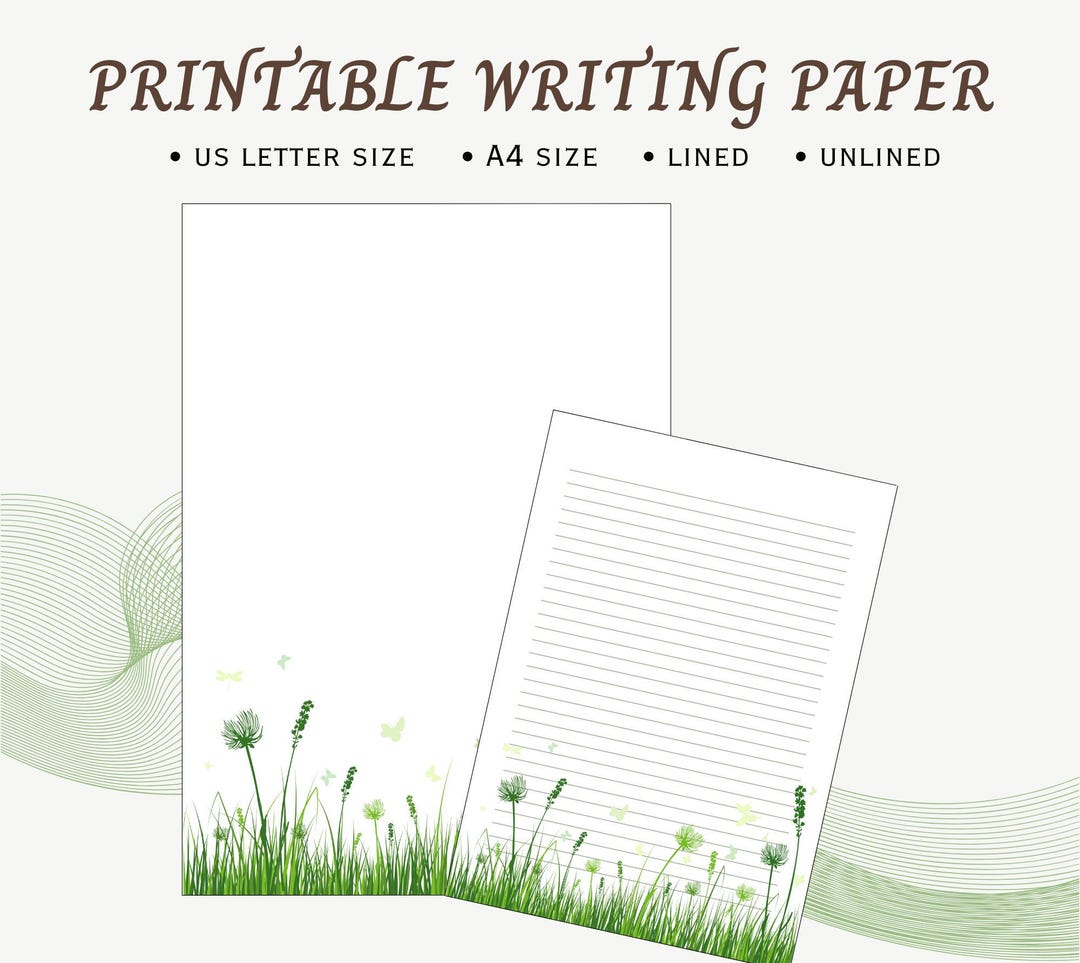Printable Stationary, Greenfield Writing Paper, Printable Writing Paper ...