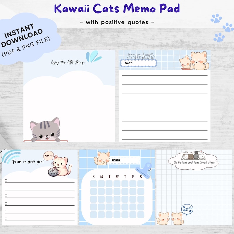 Canva Memo Pad Template - Etsy