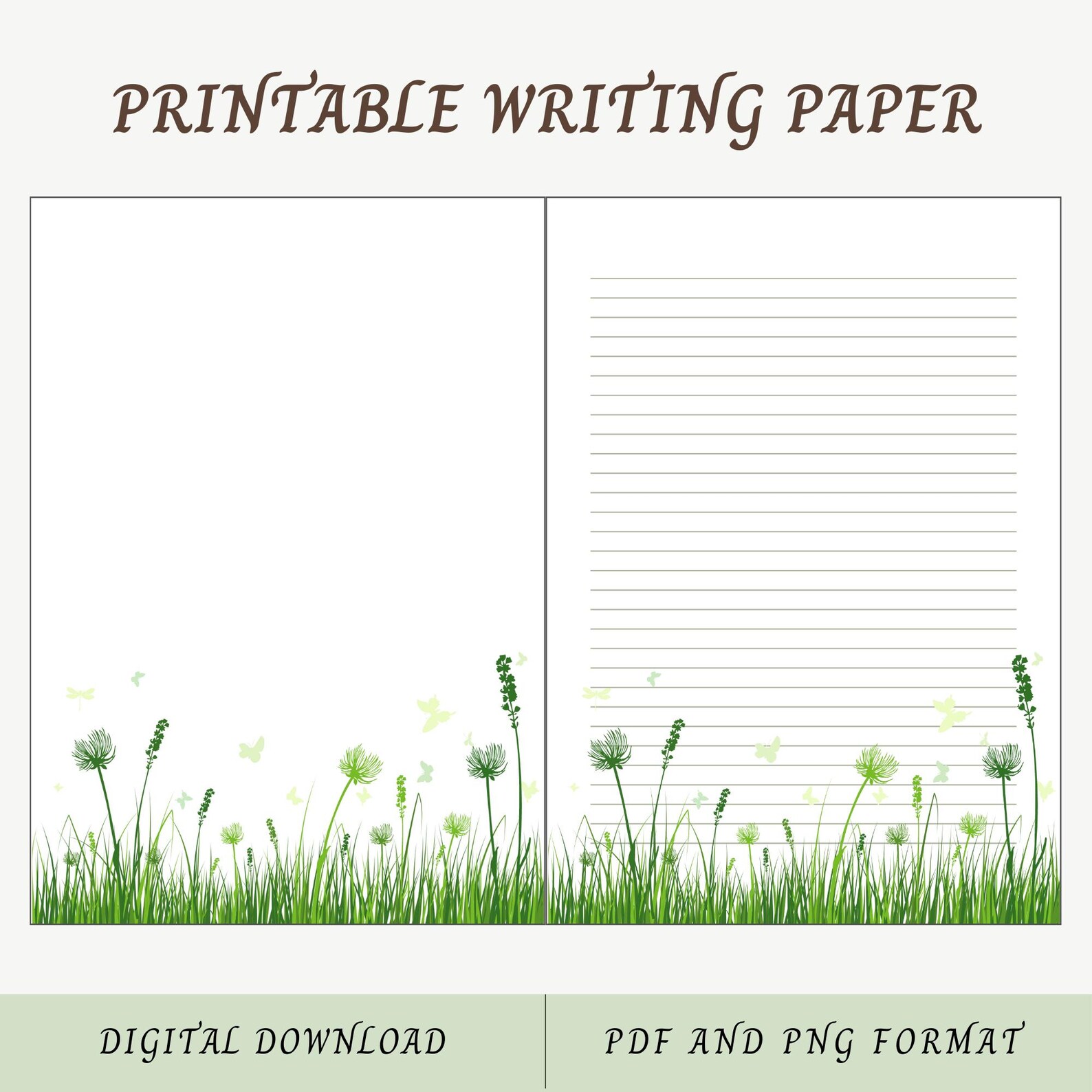 Printable Stationary, Greenfield Writing Paper, Printable Writing Paper ...