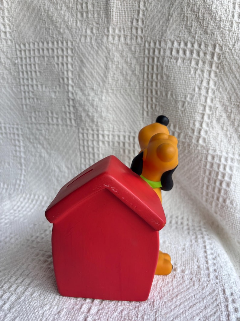 Vintage Disney Pluto and Doghouse PVC Coin Bank - Etsy
