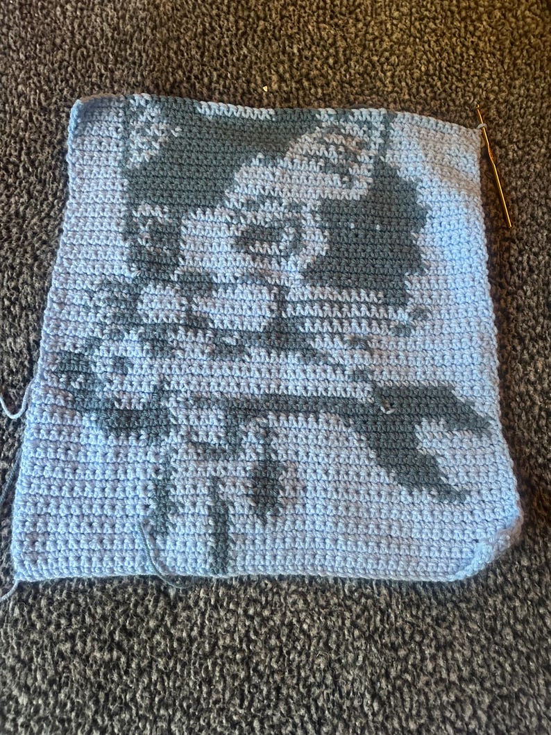 Cat and Fish Tapestry Crochet Pattern - Etsy