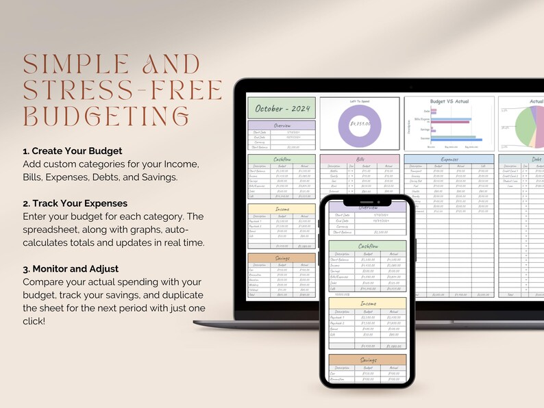 Budget Spreadsheet | Google Sheets Budget | Income and Expense Tracker ...