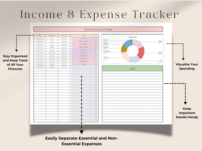 Budget Spreadsheet | Google Sheets Budget | Income and Expense Tracker ...