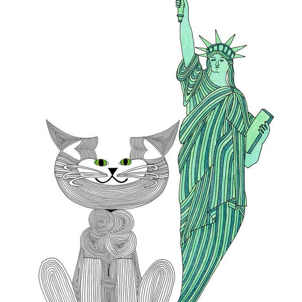 York Cat Statue - Etsy