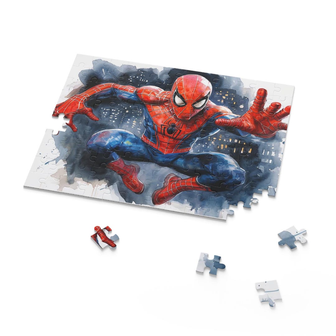 Spiderman Puzzle (120 Piece) - Etsy