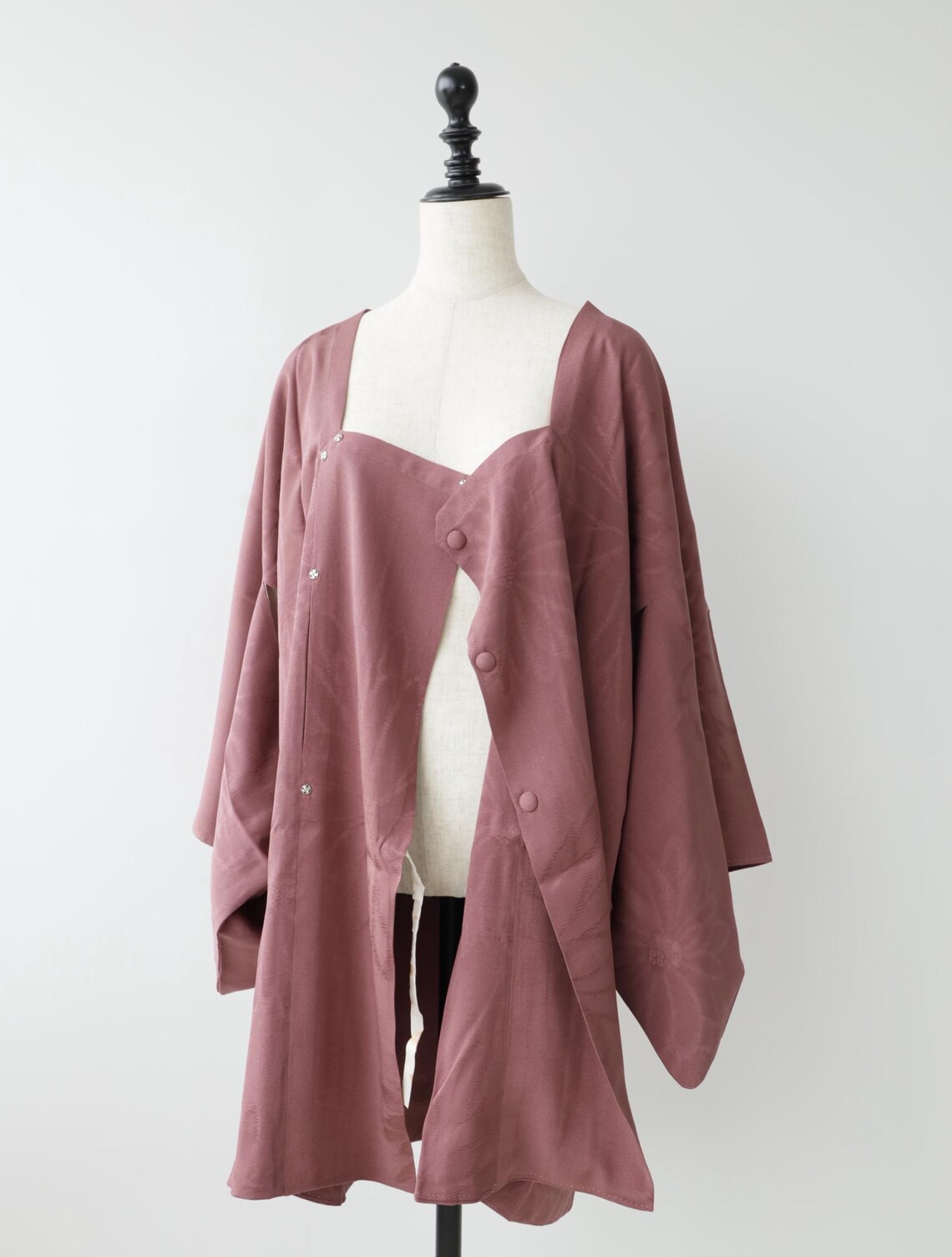 Vintage Antique Rose Michiyuki – Japanese Kimono Jacket, Elegant Haori ...
