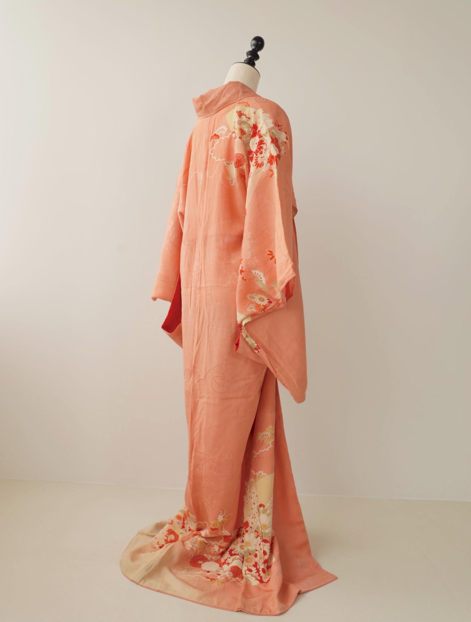 Vintage Japanese Silk Kimono – Houmongi – Salmon Pink - Etsy