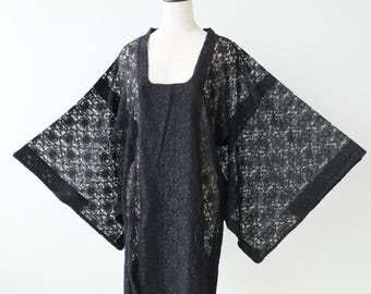 Vintage Antique Rose Michiyuki – Japanese Kimono Jacket, Elegant Haori ...