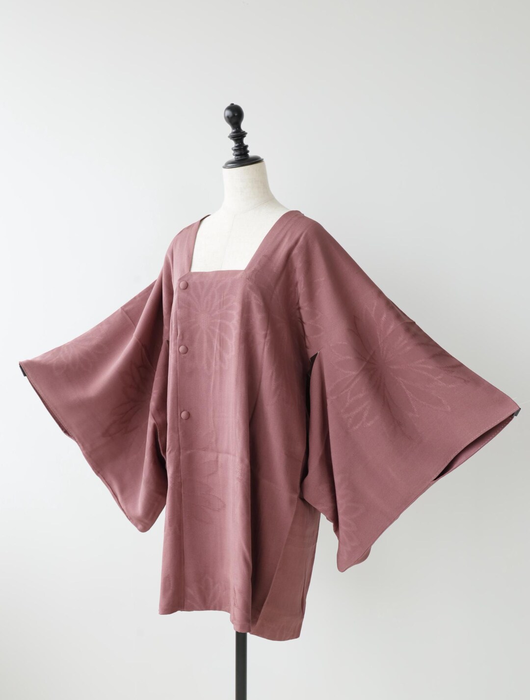 Vintage Antique Rose Michiyuki – Japanese Kimono Jacket, Elegant Haori ...