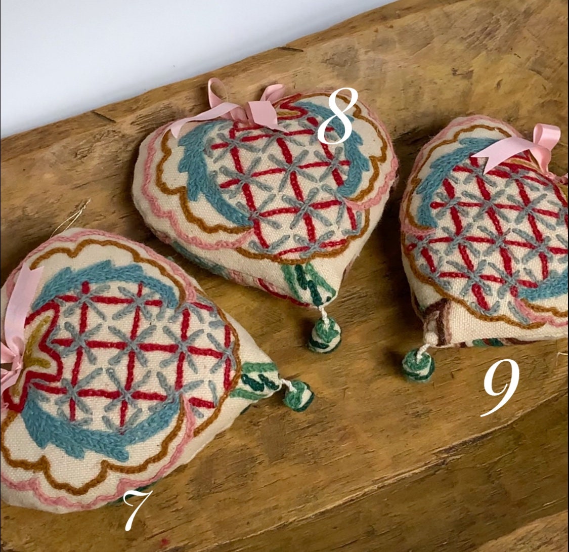 Vintage Jacobean Crewel Sachets Lavender Gifts | Etsy