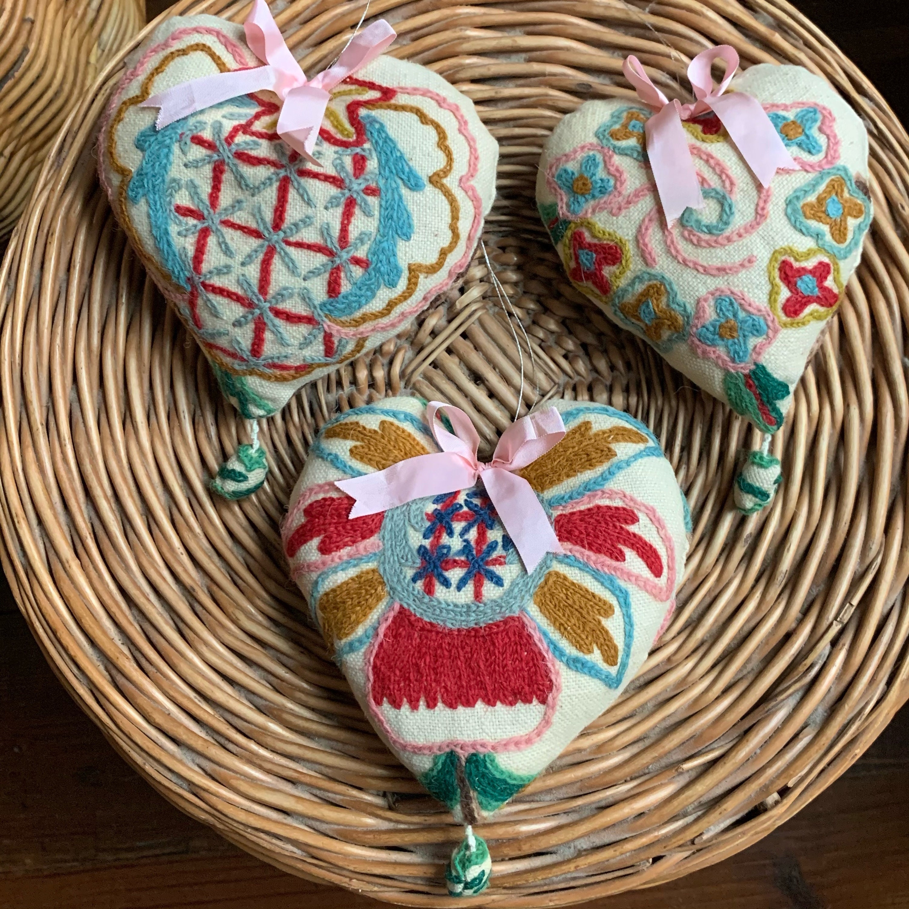 Vintage Jacobean Crewel Sachets Lavender Gifts | Etsy