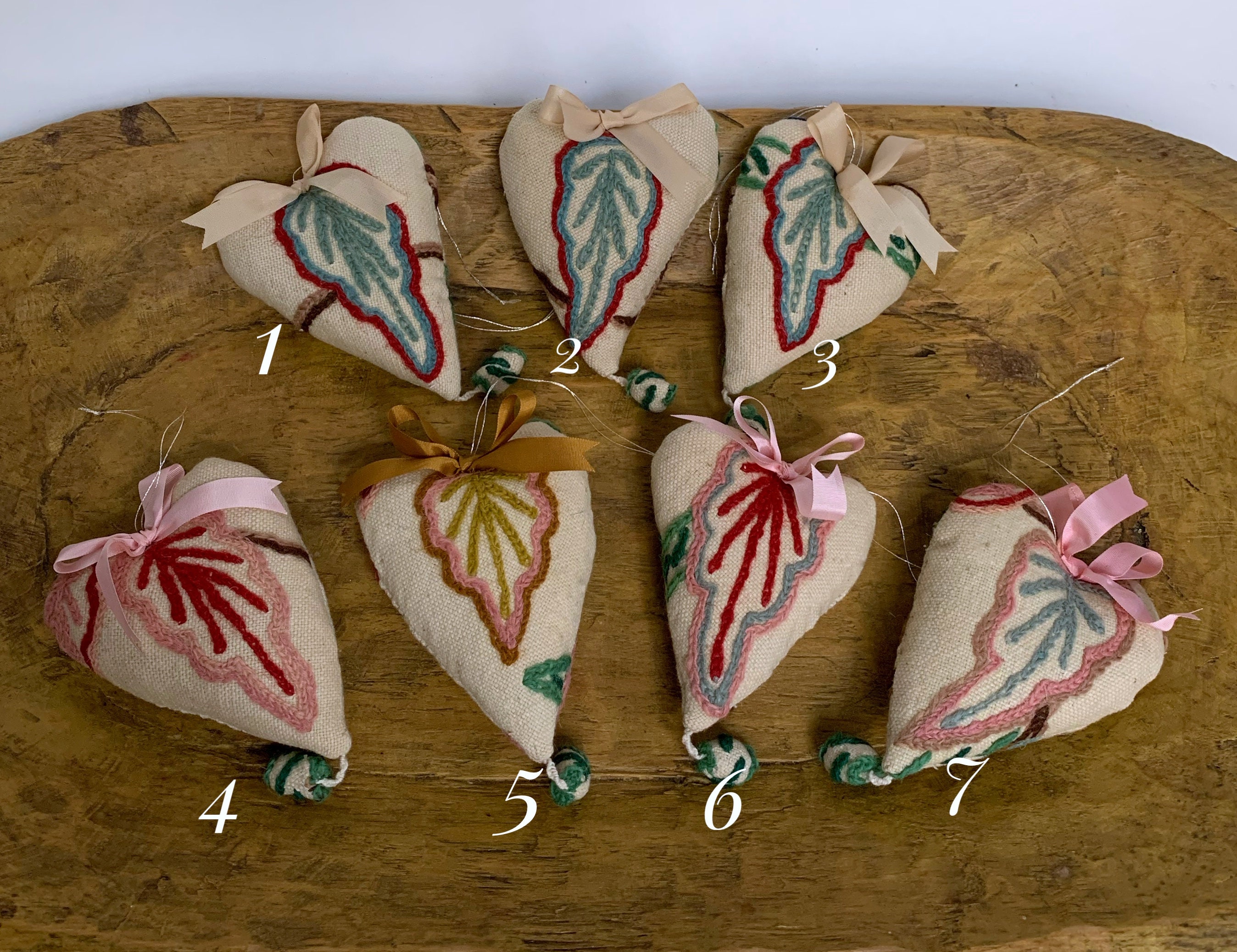 Vintage Jacobean Crewel Sachets Lavender Gifts Bowl Fillers | Etsy