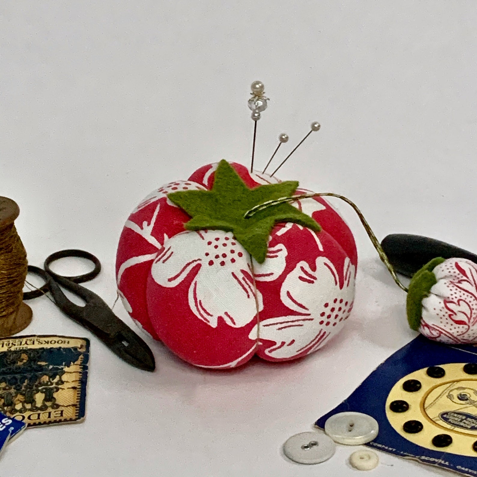Tomato Pin CushionVintage Textiles | Etsy