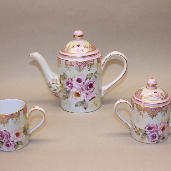 Pink Rose Tea Set - Etsy