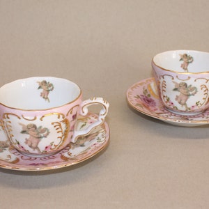 Rococo Angel and Pink Rose Tea Set - Etsy