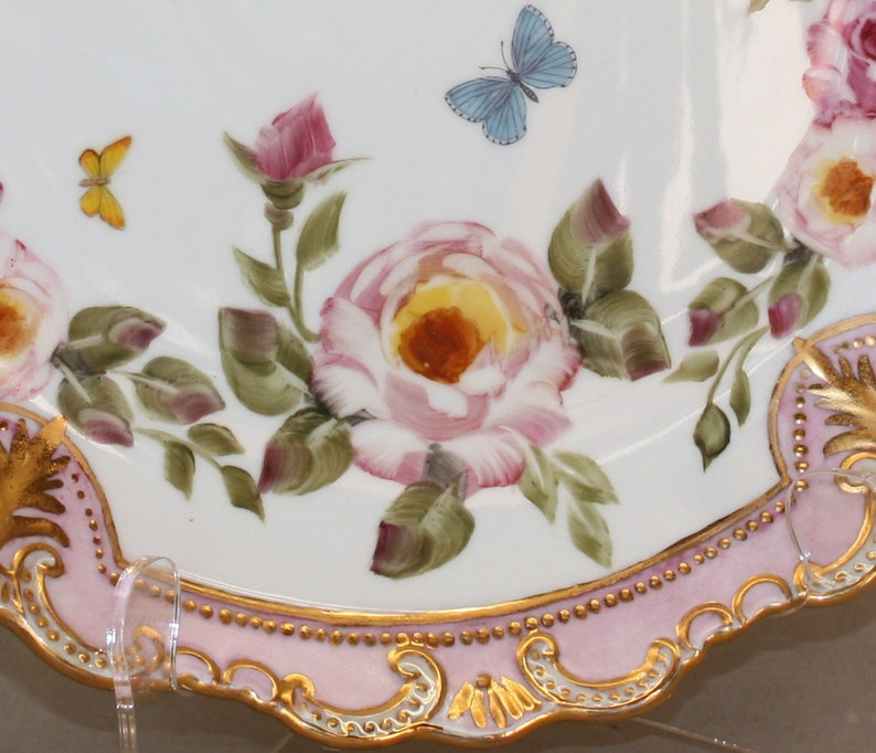 Pink Rose Rococo Tray - Etsy