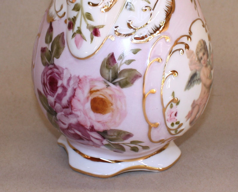 Rococo Angel and Pink Rose Tea Set - Etsy