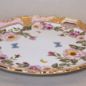 Pink Rose Rococo Tray - Etsy