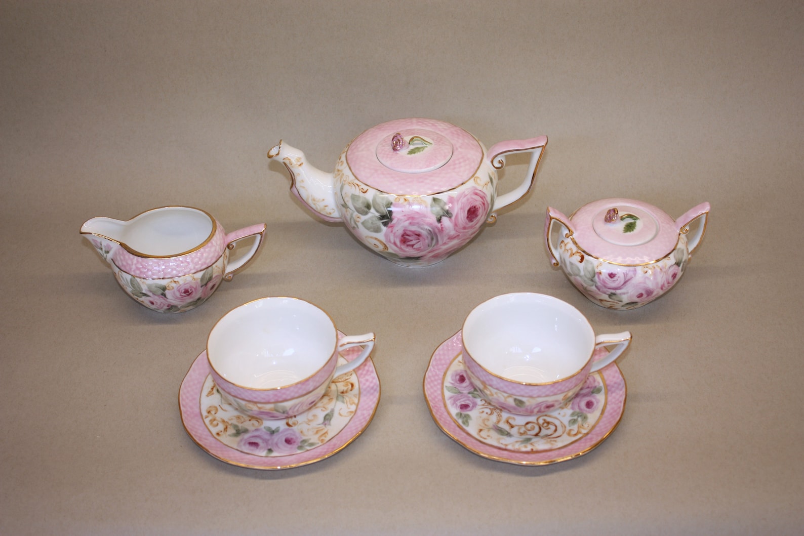 Pink Rose Tea Set | Etsy