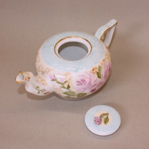 Pink Rose and Turquoise Tea Set - Etsy