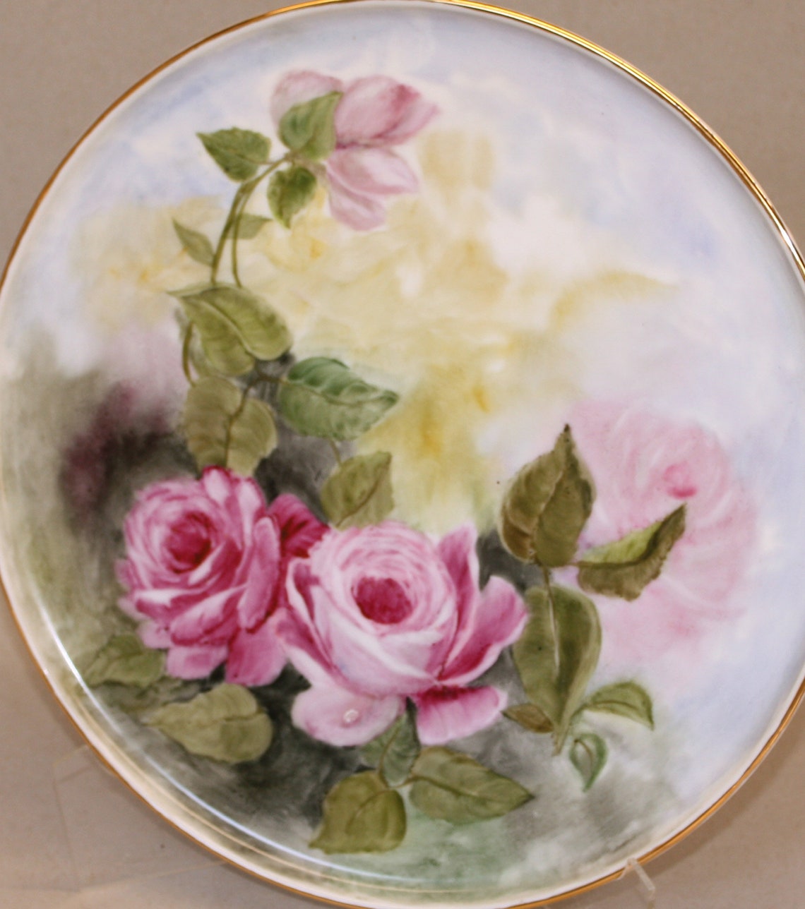 Pink Rose Cake Plate - Etsy