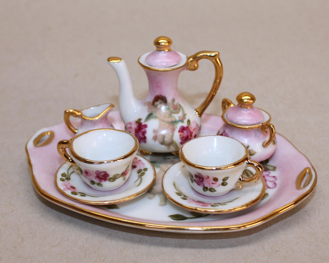 Doll Size Rococo Tea Set - Etsy