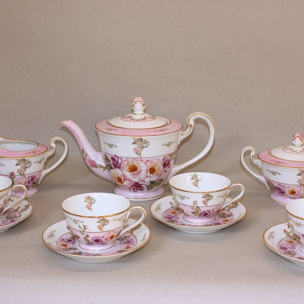 Pink Tea Cup Set - Etsy