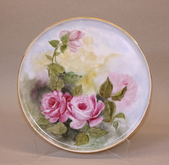 Pink Rose Cake Plate - Etsy
