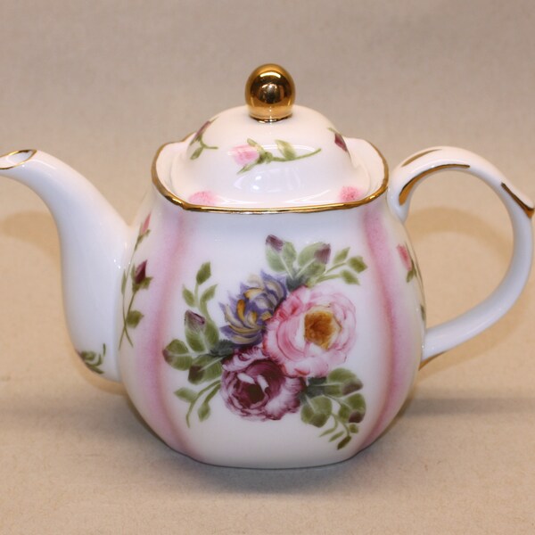 Pink Rose Teapot - Etsy