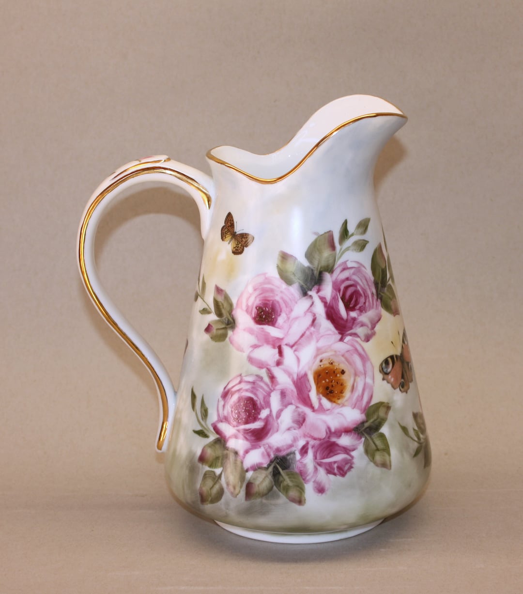 Pink Rose Pitcher - Etsy