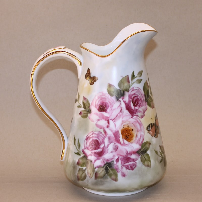 Pink Rose Pitcher - Etsy