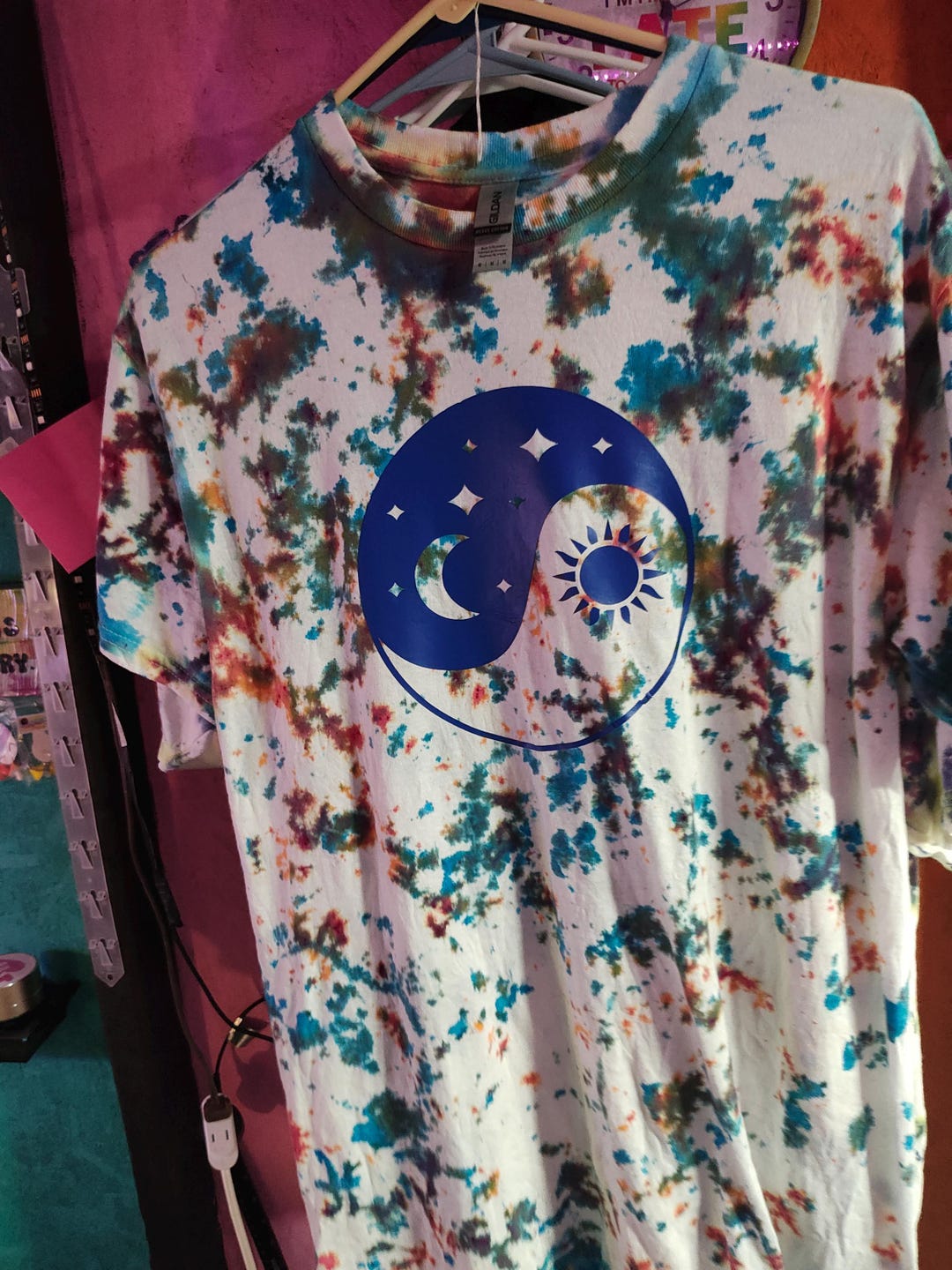 Tie Dye With Symbol Large Tshirt - Etsy