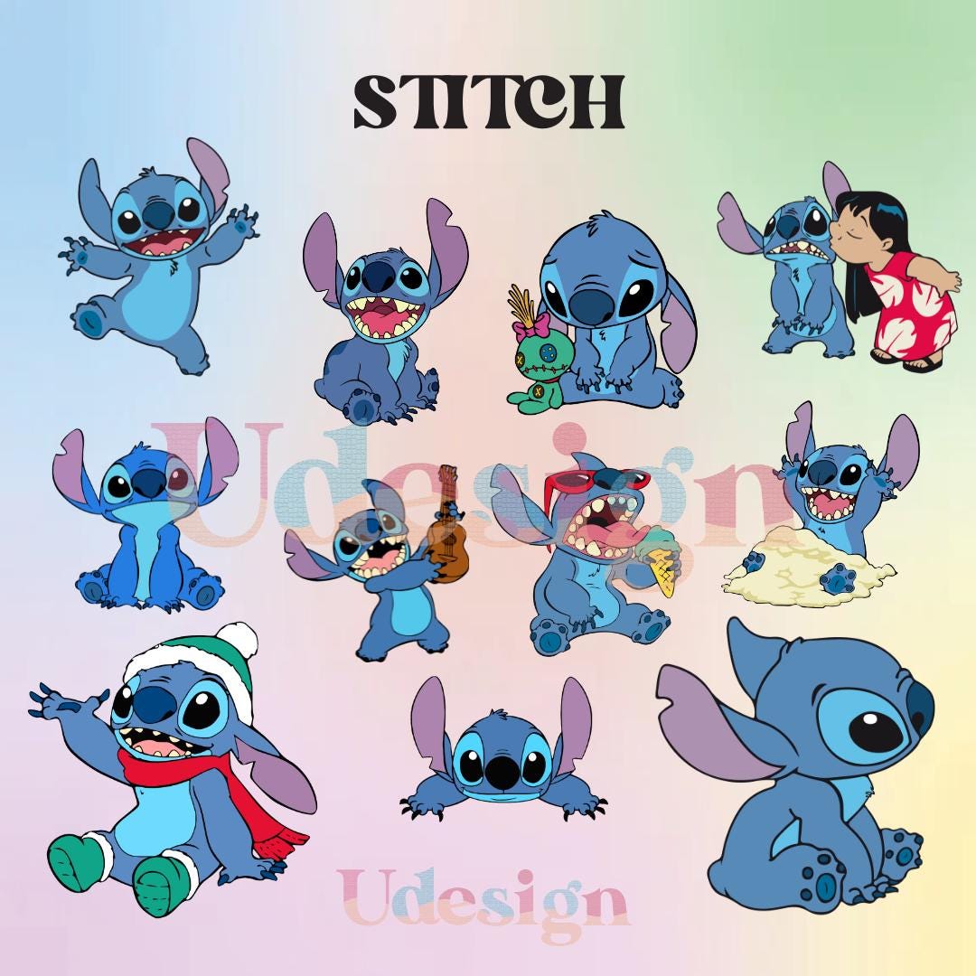 Lill and Stitch Clipart Svg Png Pdf / Suitable for Cameo Silhouette and ...