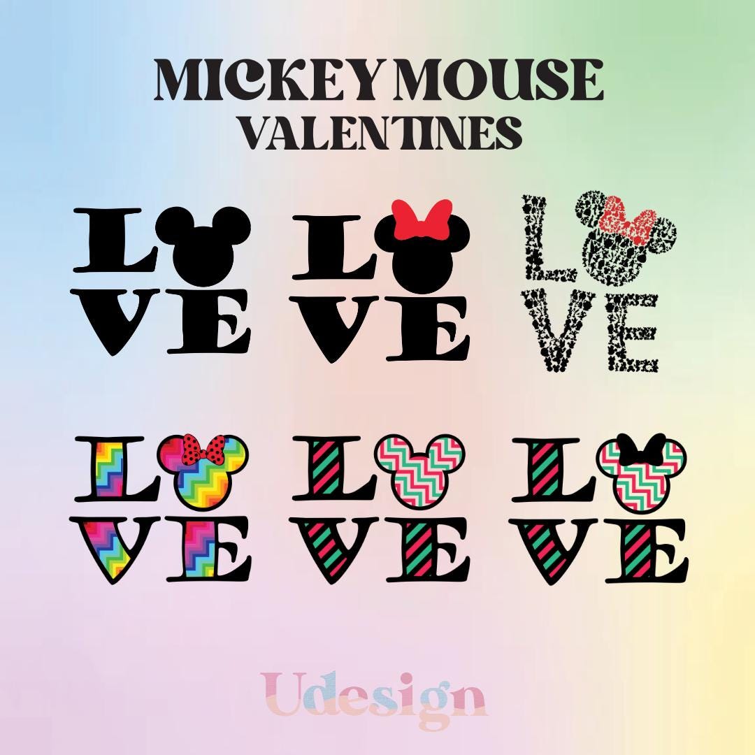 Mickey Mouse and Minnie Mouse Dxf Pdf Png Svg / Suitable for Cricut and ...