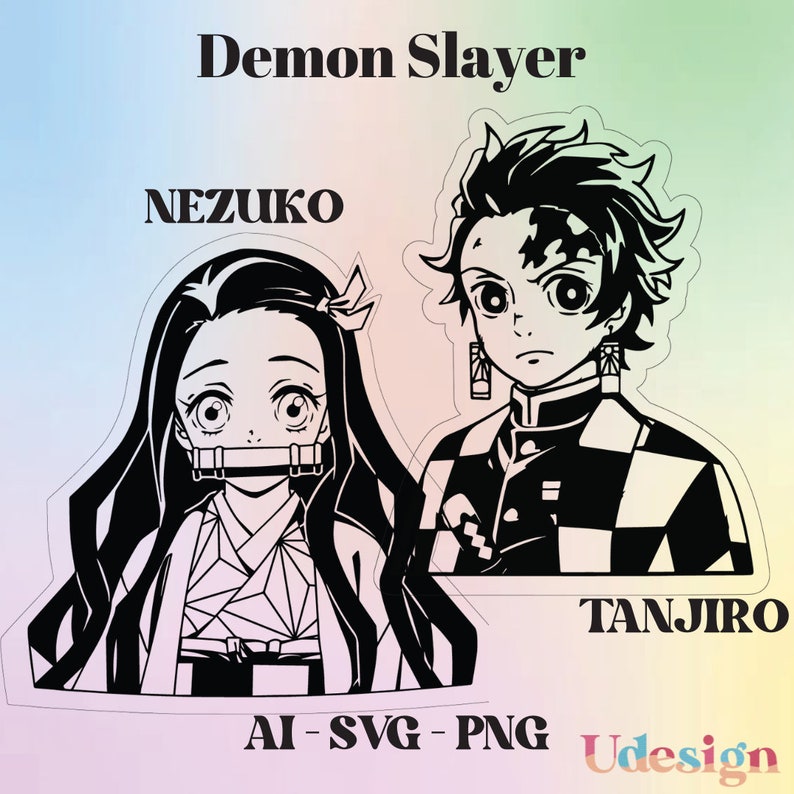 Demon Slayer Svg - Nezuko - Tanjiro - Svg - Ai - Png - Etsy