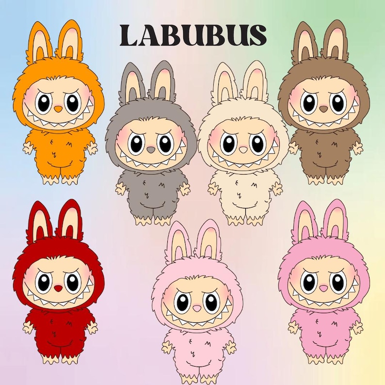 LABUBU CLIPART - png - archivo digital - imagenes - bundle labubus ...