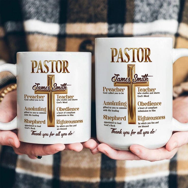 Personalized to My Pastor Mug, Ceramic Coffee Cup, Christian Gratitude ...