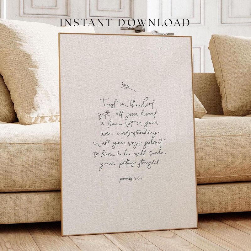 Proverbs 3 5 6 - Etsy