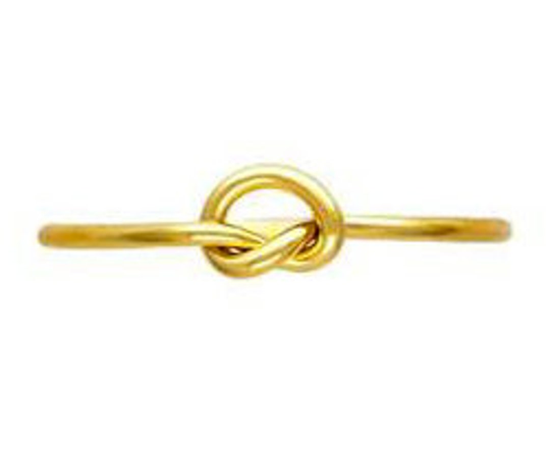 14K Gold Infinity Knot Ring, Tiny Gold Infinity Knot Ring, Dainty ...